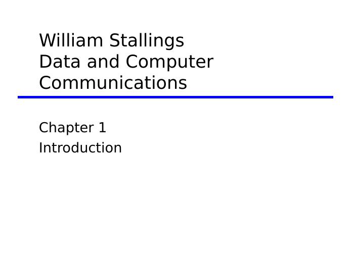 مرجع دانلود پاورپوینت | Data and Computer Communications (Chapter 1)