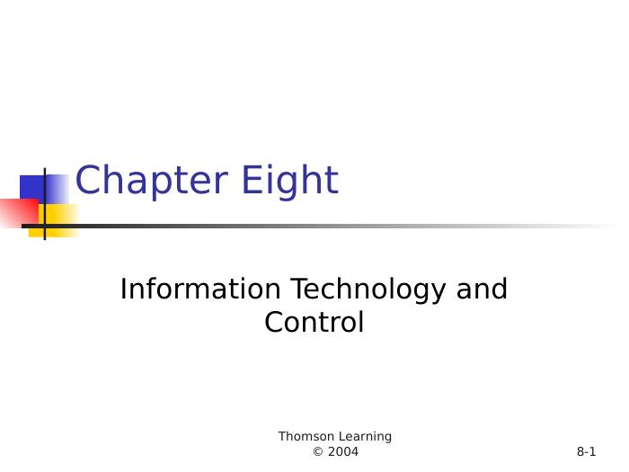 مرجع دانلود پاورپوینت | Information Technology and Control